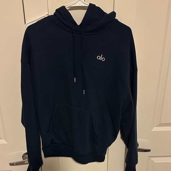 ALO Yoga | Tops | Alo Yoga Womens Dark Blue Hoodie | Poshmark
